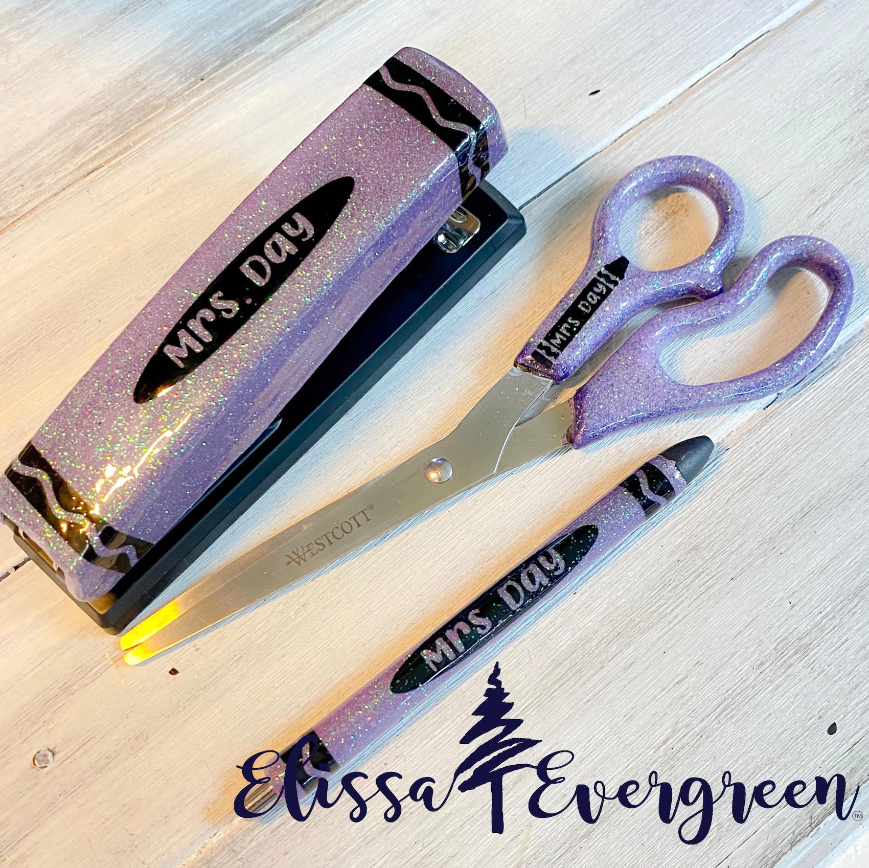 Glittered Scissors Personalized - Etsy