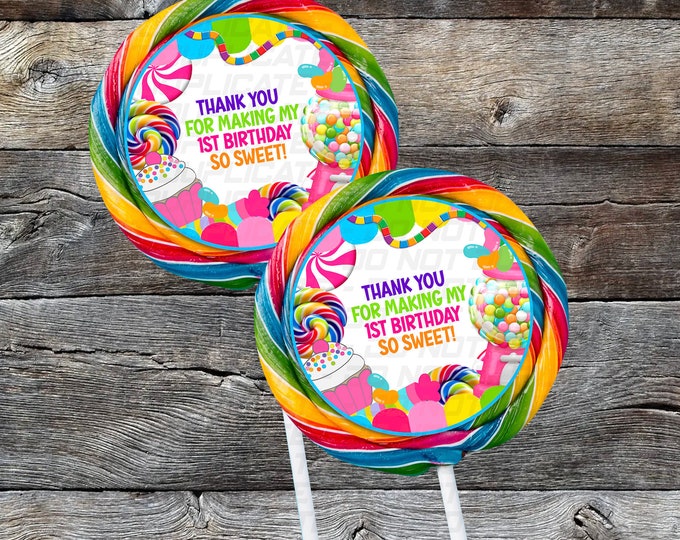 Custom Candyland Party Favor Gift Bags Personalized - Etsy