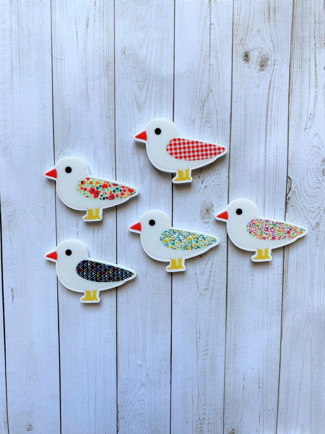 Bird Magnets - Seagull Magnets - Bird Lover Decor - Beach Decor ...