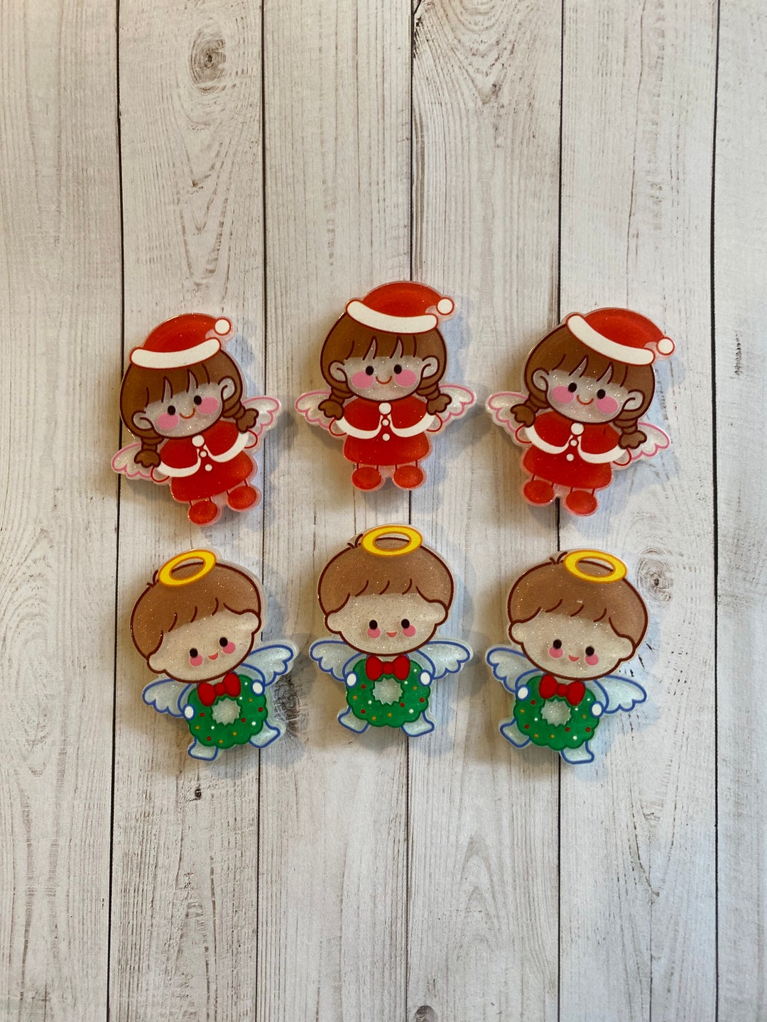 Angel Magnets Little Girl Angels Little Boy Angels Christmas Magnets ...