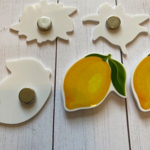 Lemon Magnets - Lemon Decor - Lemon Stuff - Summer Decor - Lemon Lover ...