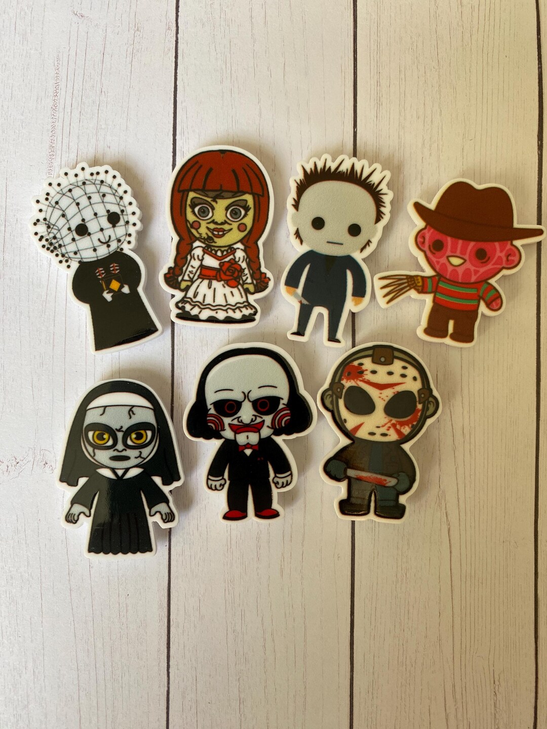 Scary Movie Character Magnets: Halloween Party Decor (set of 7) - Etsy