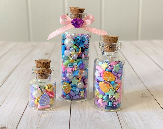 Seashell Mini Jars - Glass Mini Jars - Beach Decor - Beach Tiered Tray ...