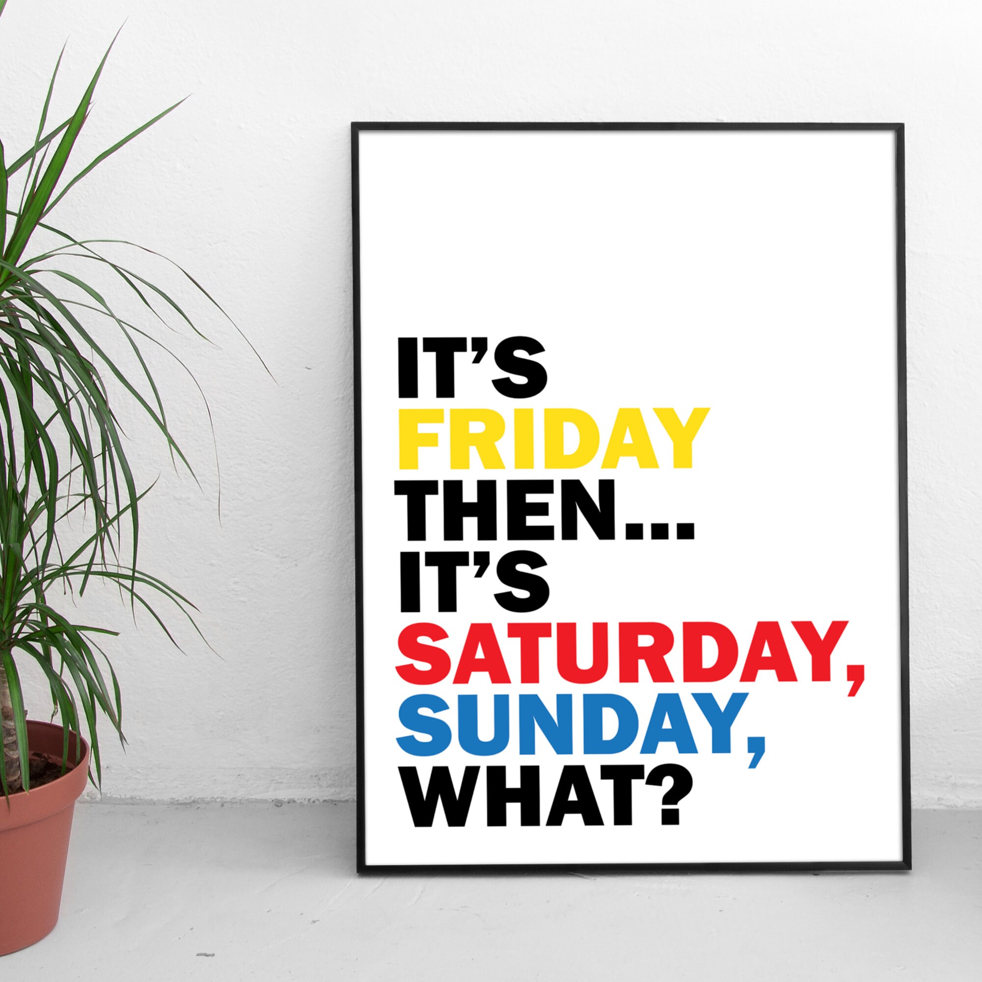 It's Friday Then... Riton x Nightcrawlers Lyric Print | Etsy