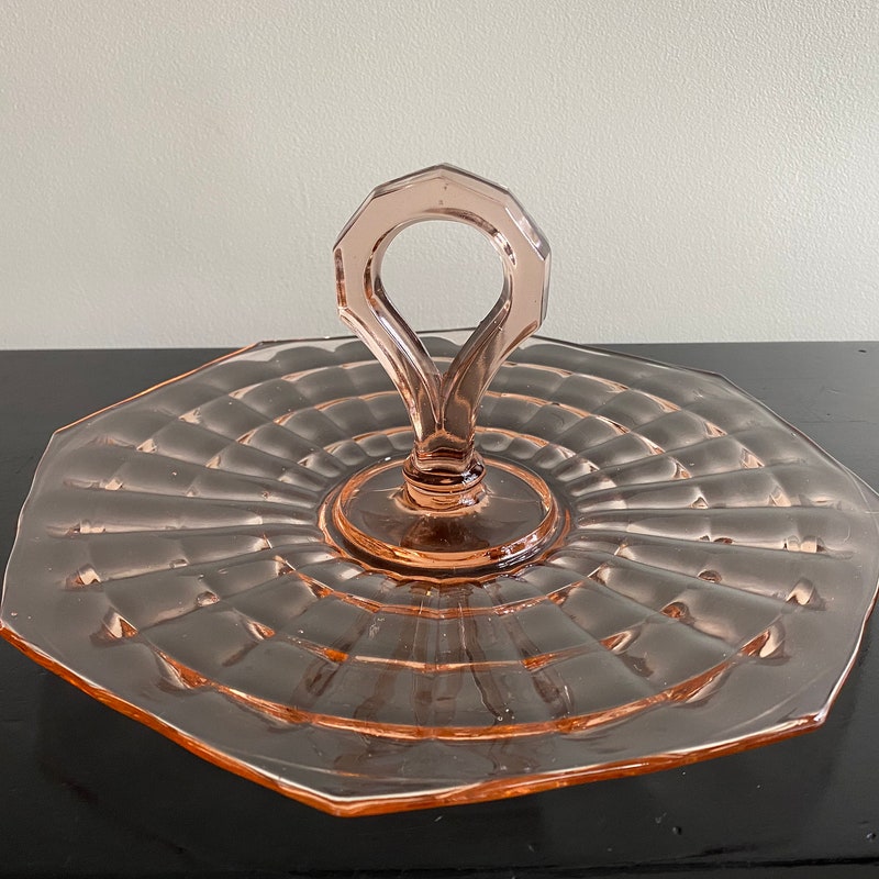 Pink Glass Tray - Etsy