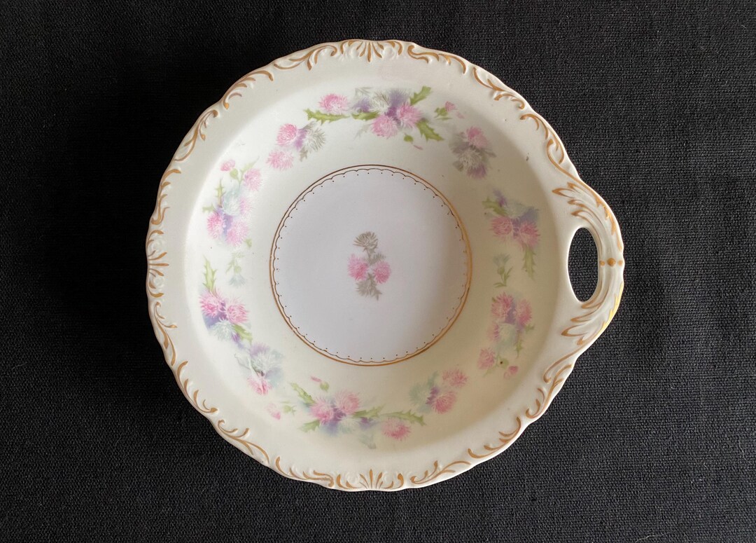 Vintage/antique Steinmann "old Ivory" Porcelain Thistle Bowl With ...