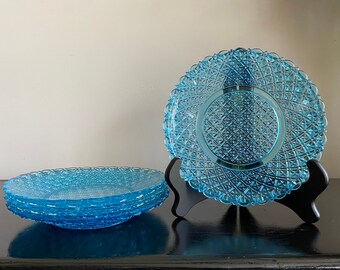 Blue Cut Glass - Etsy