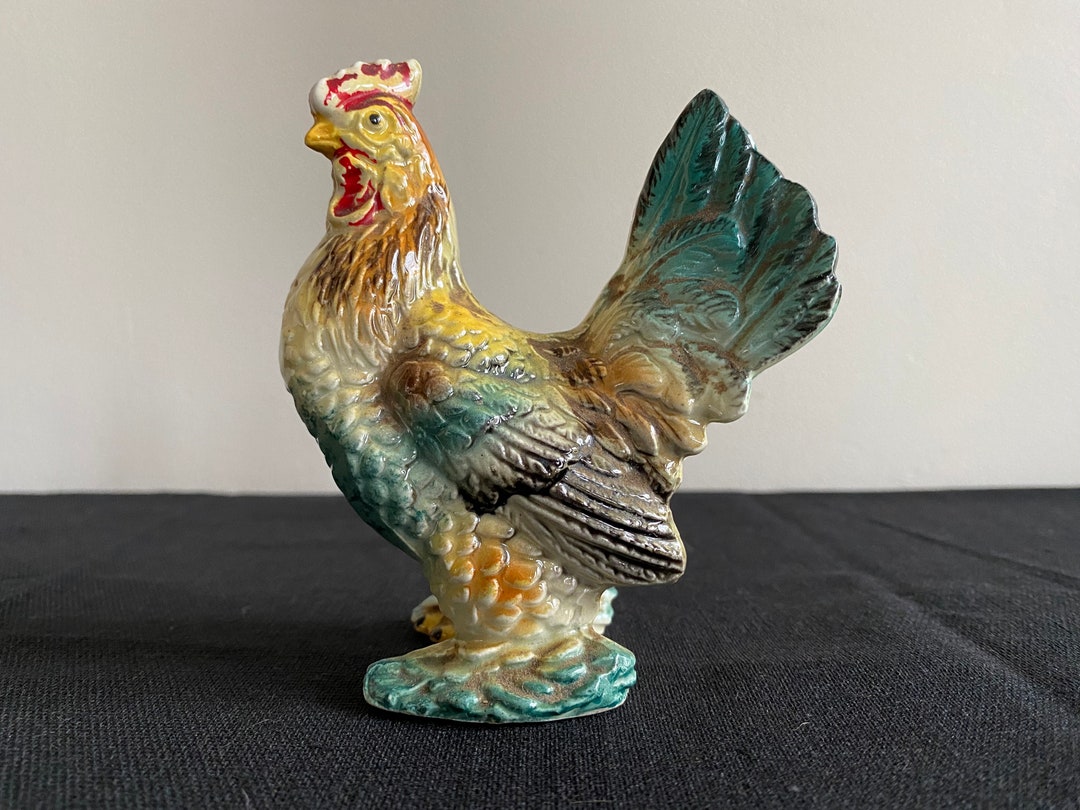 Vintage Rooster Figurine, Rustic Farmhouse Decor - Etsy