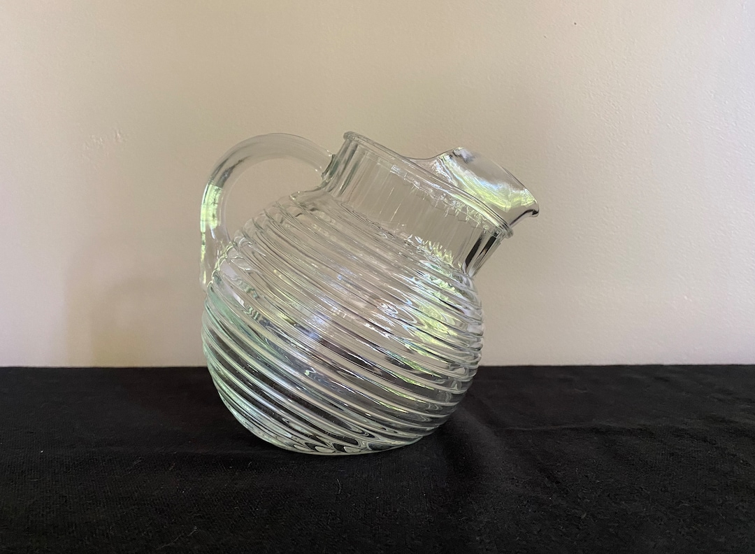 Vintage Anchor Hocking "manhattan (horizontal Ribbed)" Clear Depression ...