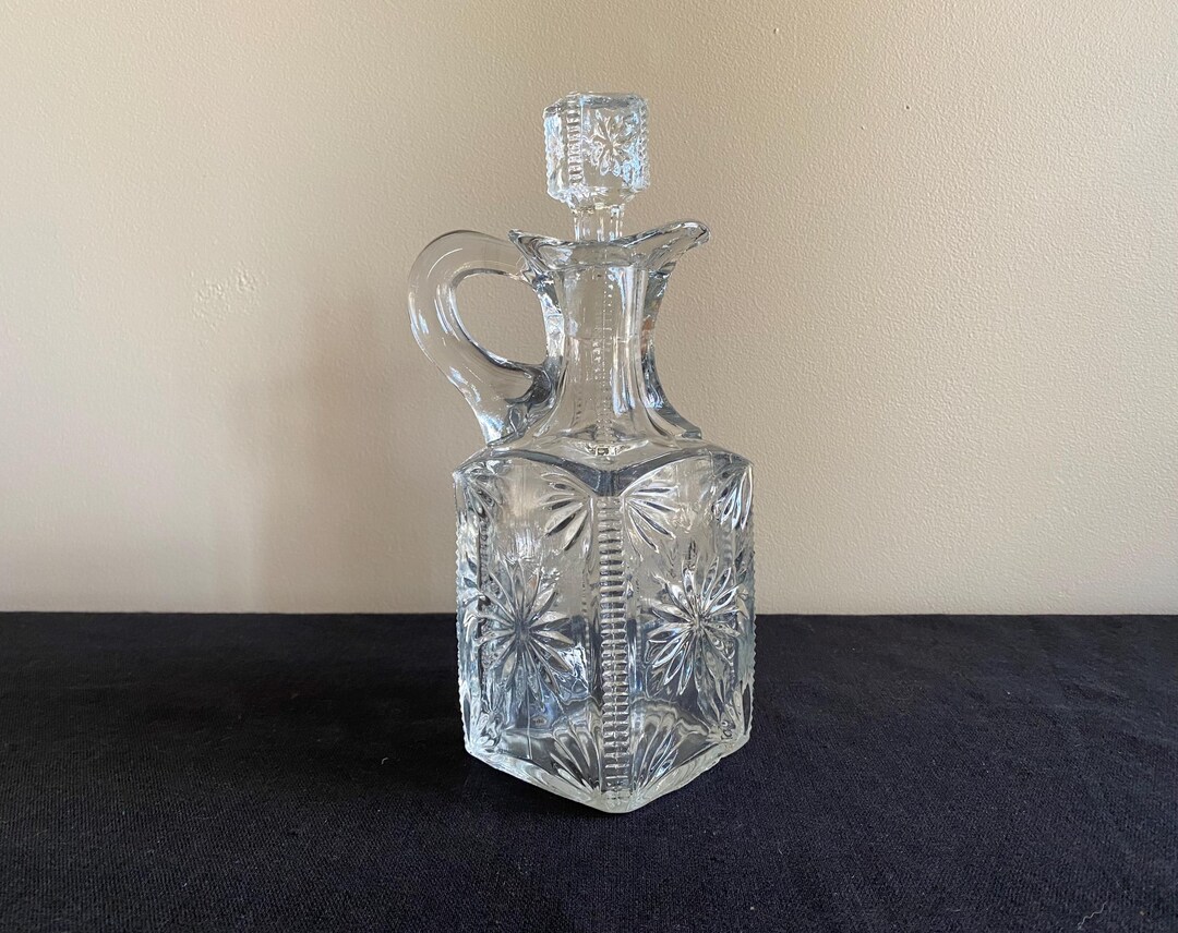 Antique Model Flint Glass Co "planet" Decanter With Stopper, EAPG Cruet ...