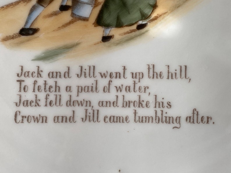 Vintage jack and Jill Nursery Rhyme Plate With - Etsy