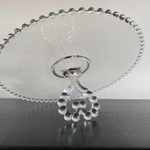 Vintage Imperial Glass Candlewick Pastry Tray, Clear Glass Center ...
