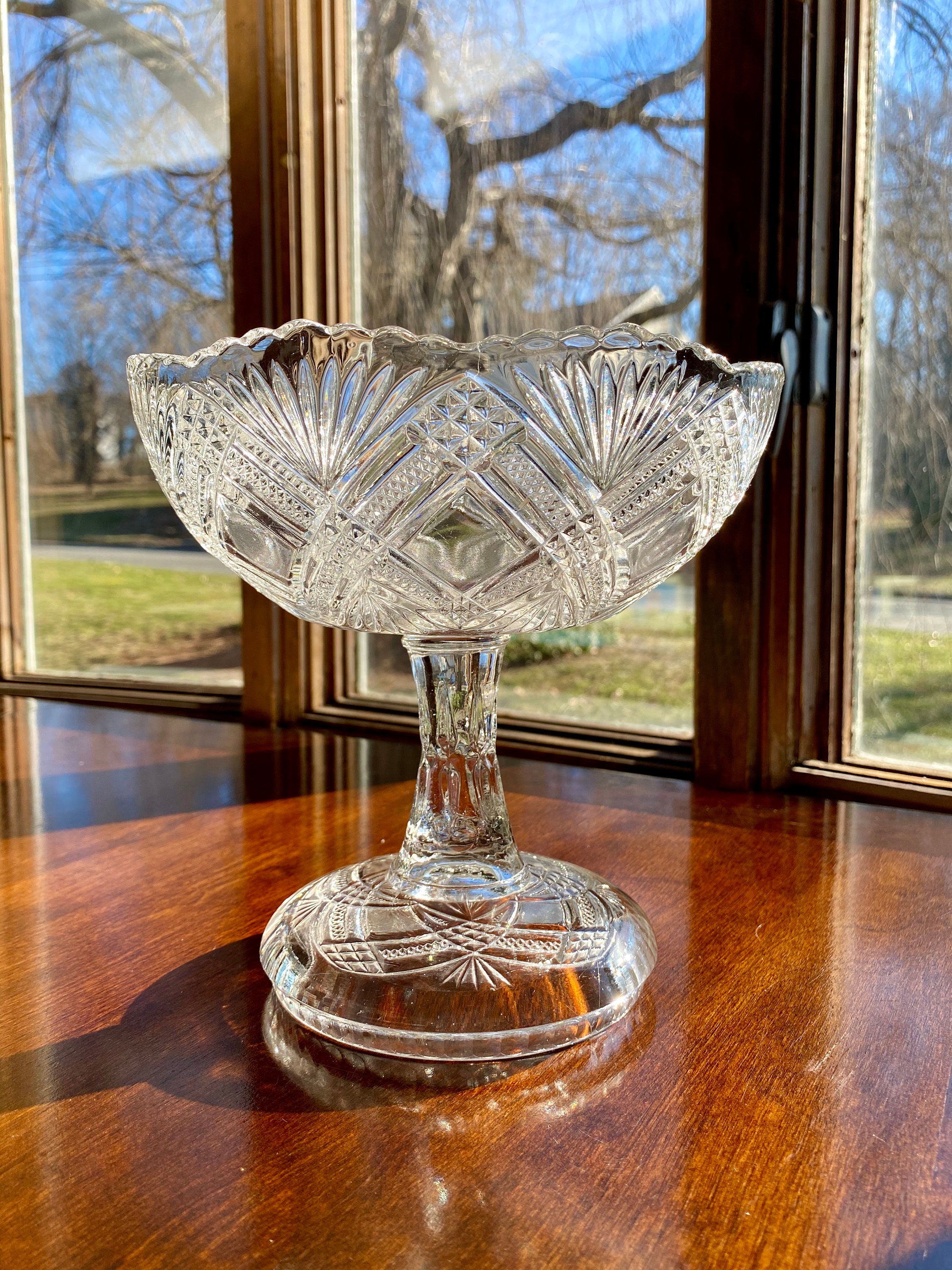 EAPG Compote Dish Pedestal Dish Serving Dish | Etsy