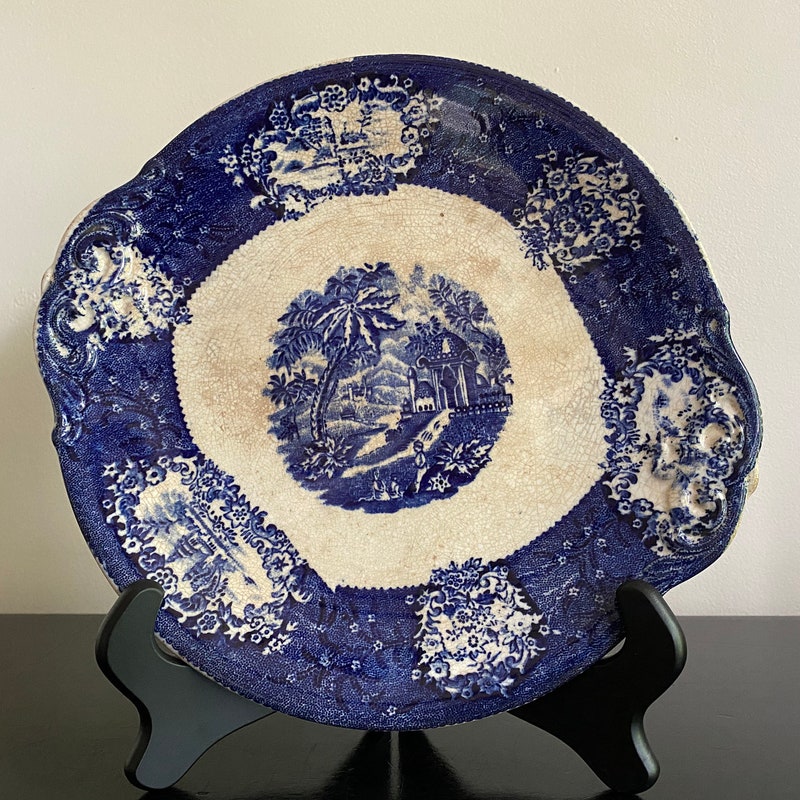 Antique Blue Plates - Etsy