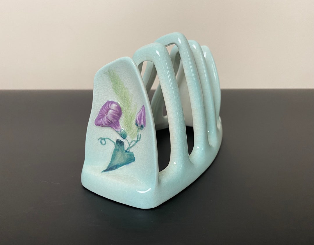 Vintage Carlton Ware Light Blue Hand Painted Ceramic Toast Rack With ...