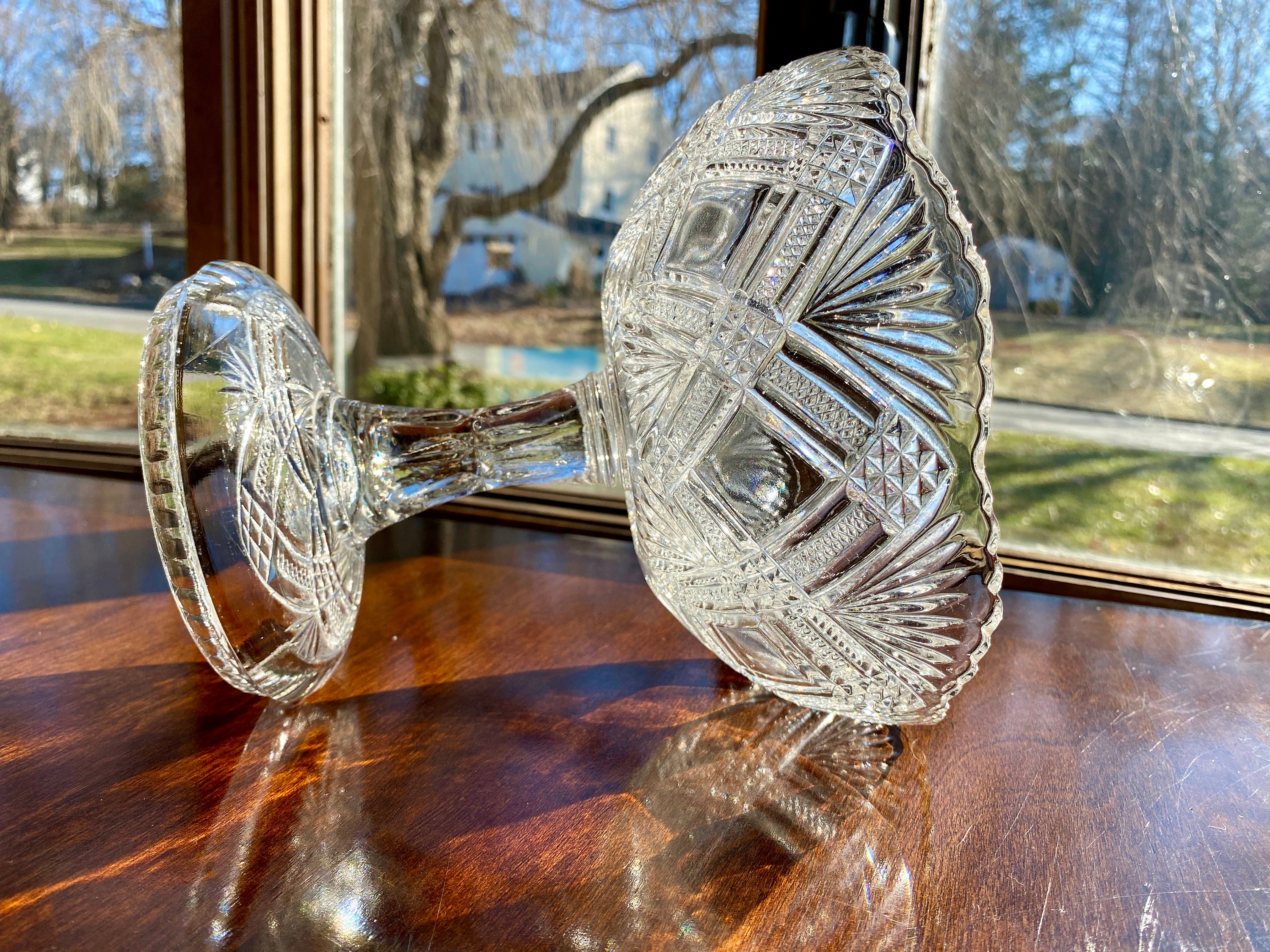 EAPG Compote Dish Pedestal Dish Serving Dish | Etsy