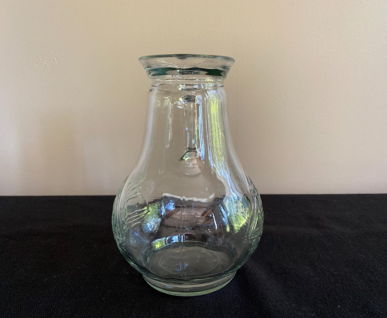 Vintage Clear Glass Pitcher With Embossed Ship/sail Boat, Nautical ...
