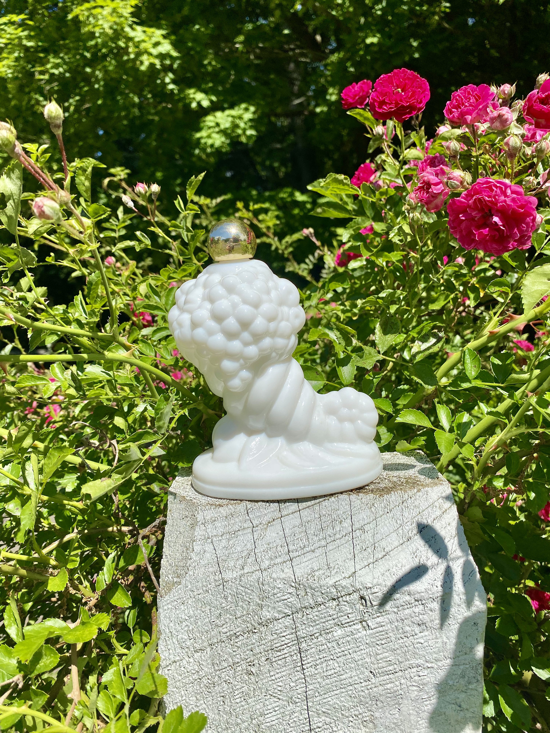 Vintage Avon Cornucopia perfume/cologne bottle Milk glass | Etsy