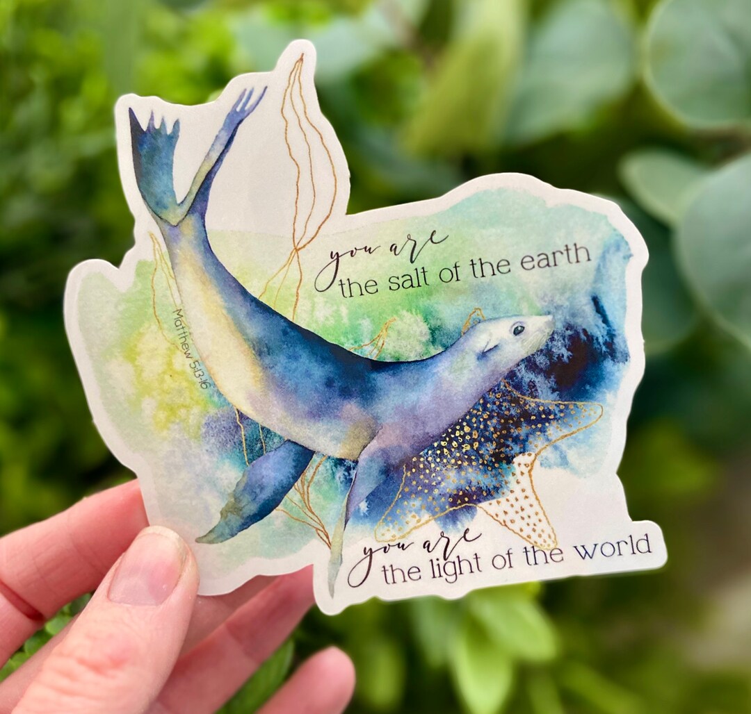Salt and Light Sticker, Christian Sticker, Decal, Seal Sticker, Ocean ...