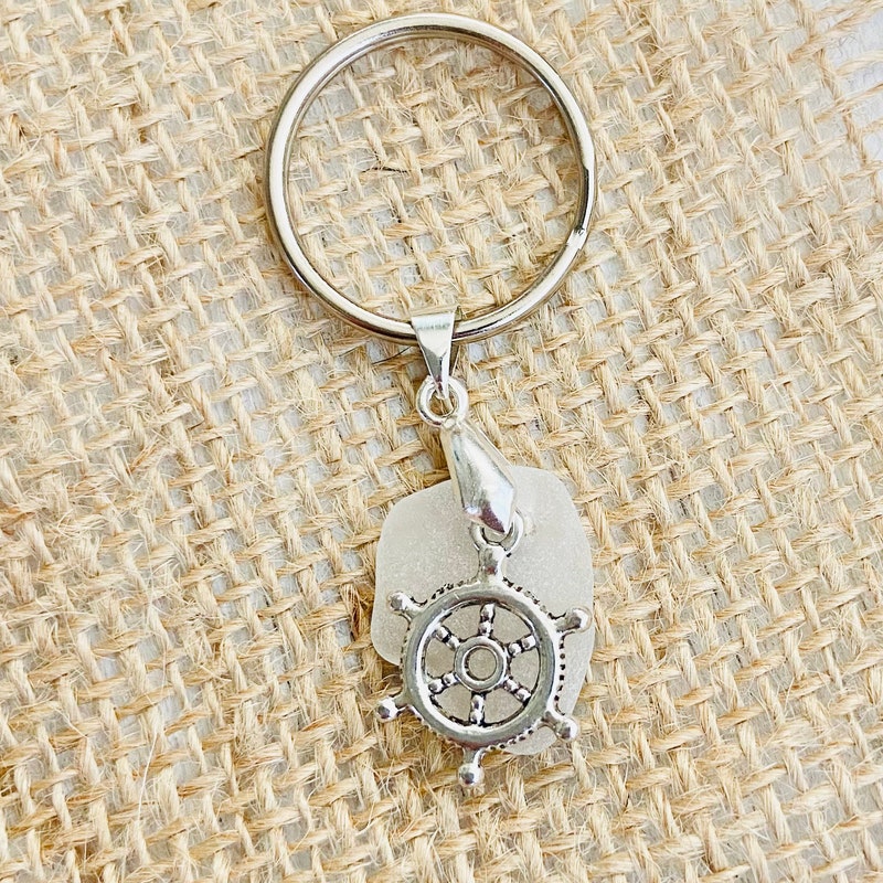 Sea Glass Keychain - Etsy