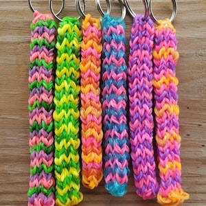 Stretchy Rubber Band Key Chains - Etsy