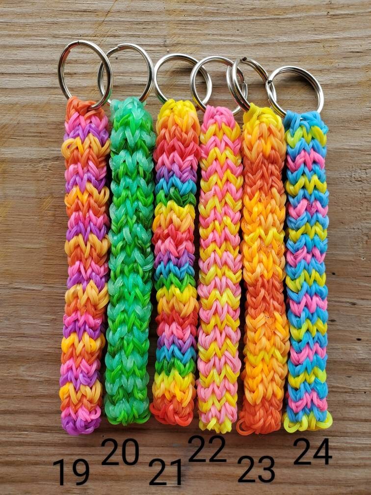Stretchy Rubber Band Key Chains - Etsy