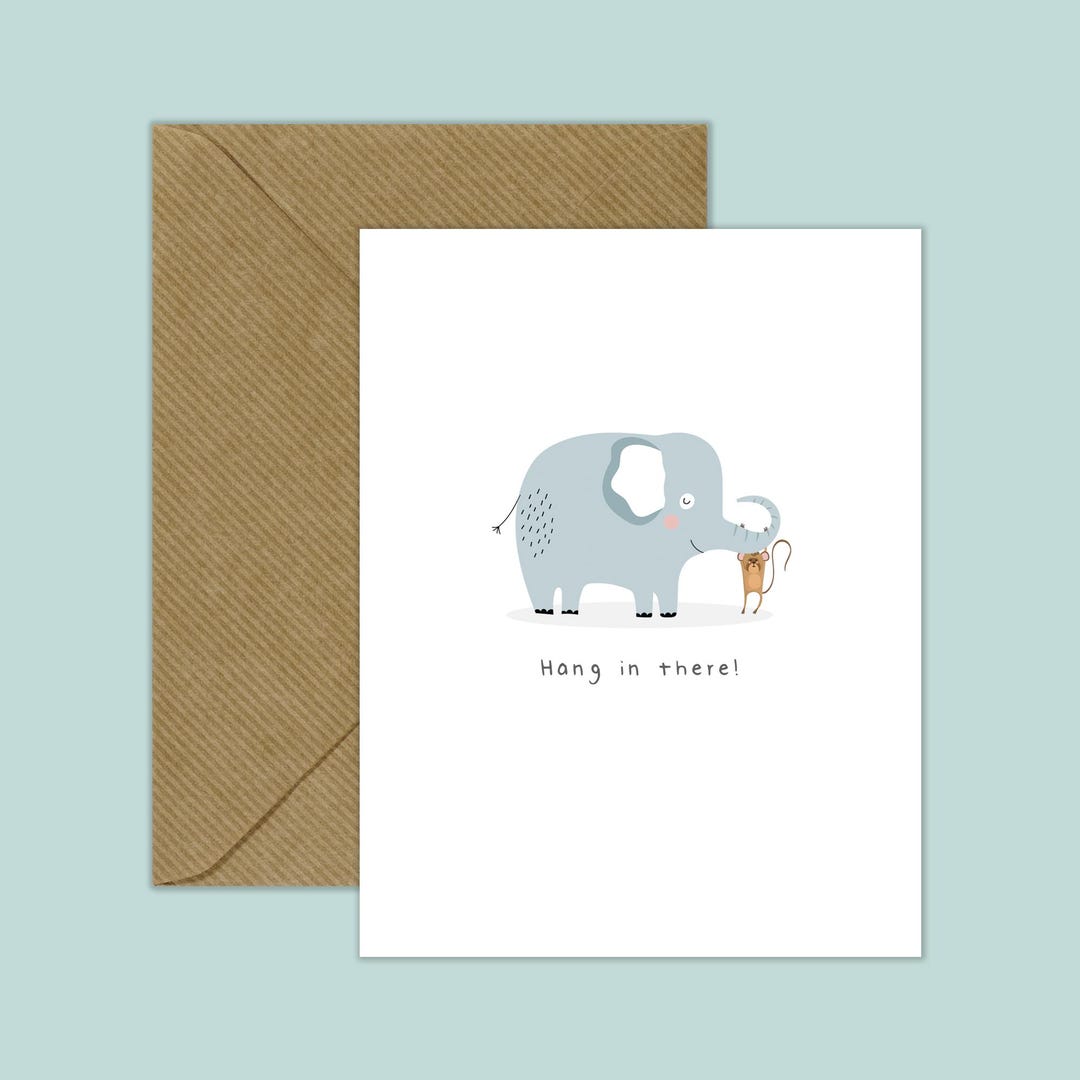 Hang in There! Notecard - Unique, Custom, Original, Everyday Notecard ...