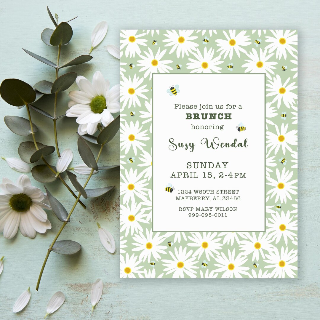 Pretty Brunch Invitation - Etsy