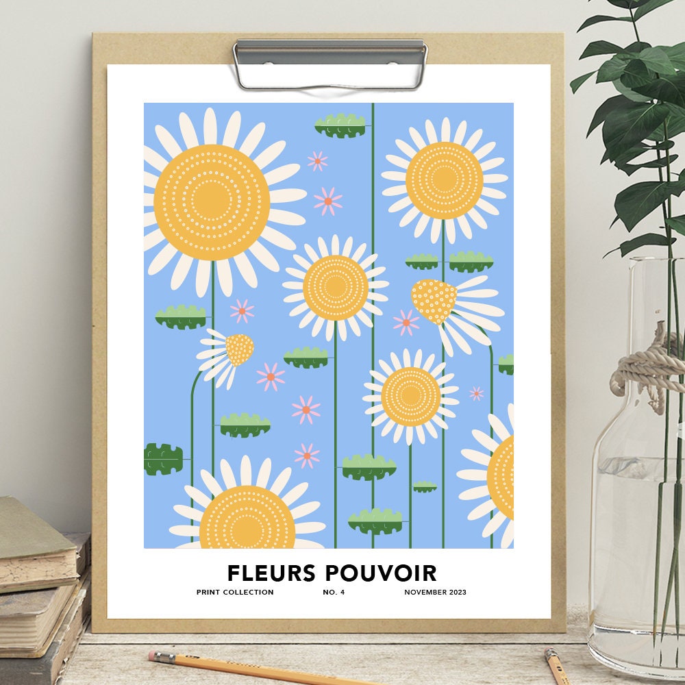 Flower Power Digital Download PRINTS - Fleurs Pouvoir #4 - Etsy