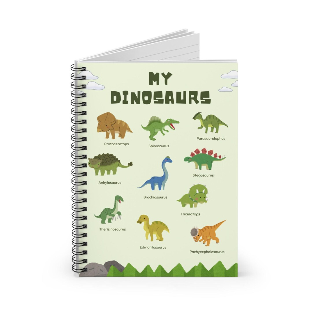 My Dinosaurs Spiral Notebook, Kids Dino Journal, Young Paleontologist ...