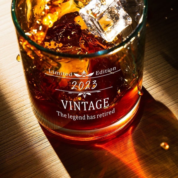 Happy Retirement Whiskey Glass - Etsy