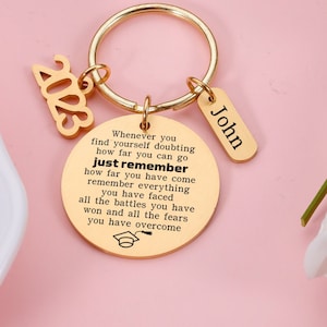 Personalized Graduation Keychain, Graduation Gift for Her, Gift for Him ...