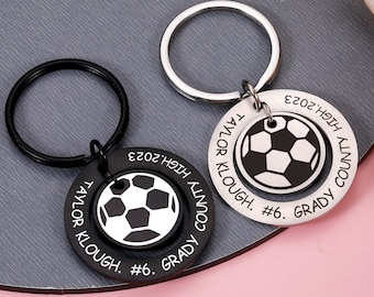 Personalized SOCCER Keychains Bulk Pricing Senior Gifts - Etsy