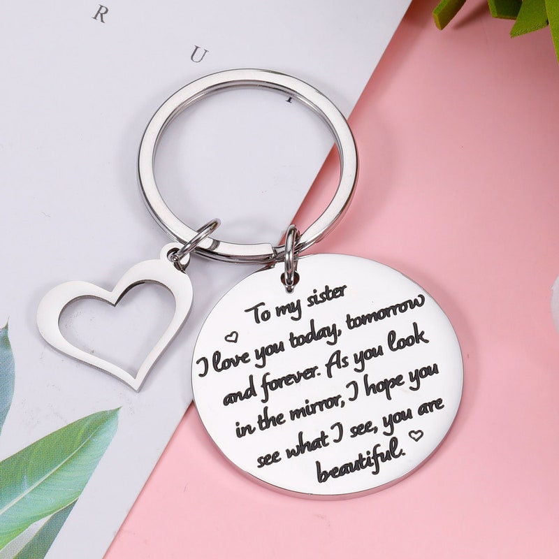 Sister Keychain - Etsy