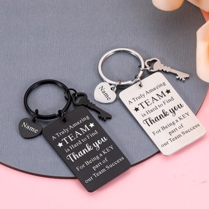 Team Keychains, Unique Employee Gifts, Staff Gift, Employee Bulk Gifts ...