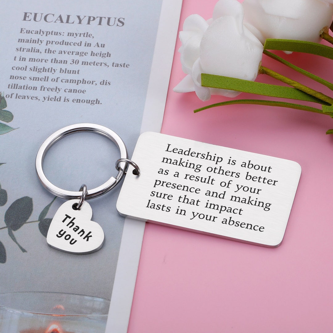 Custom Leadership Keychain, Leadership Gift, Thank You Gifts for Leader ...