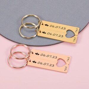 Personalized Couple Keychain, Customized Keychain, Custom Key Chain ...