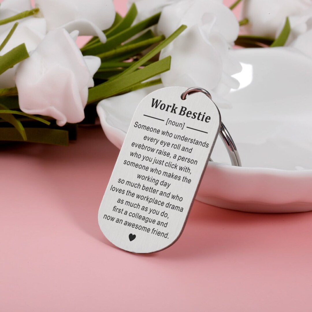 Work Bestie Gifts, Work Bestie Keychain Personalized, Work Bestie ...