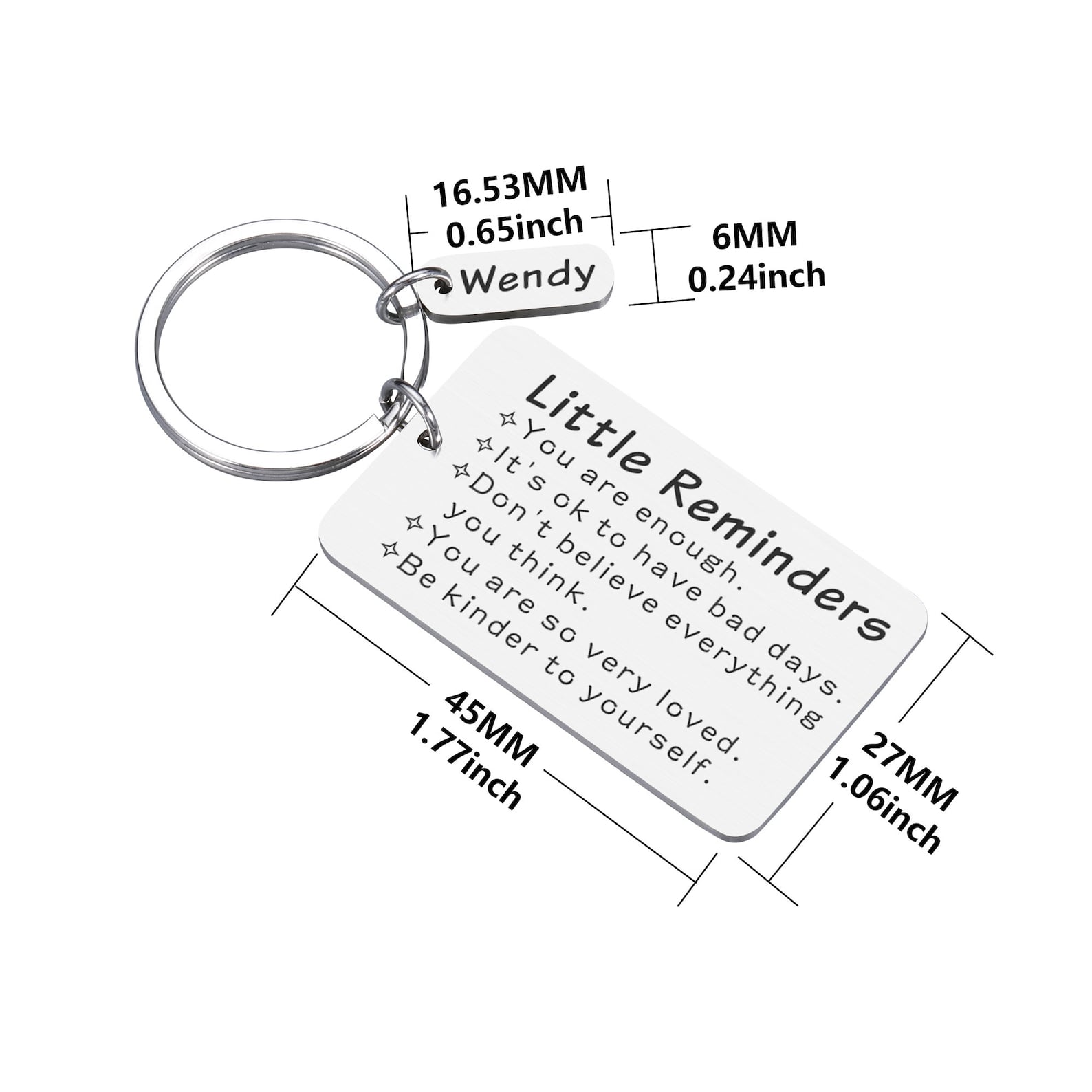 Little Reminders Keychain, Mental Health Gift, You Are Enough ...