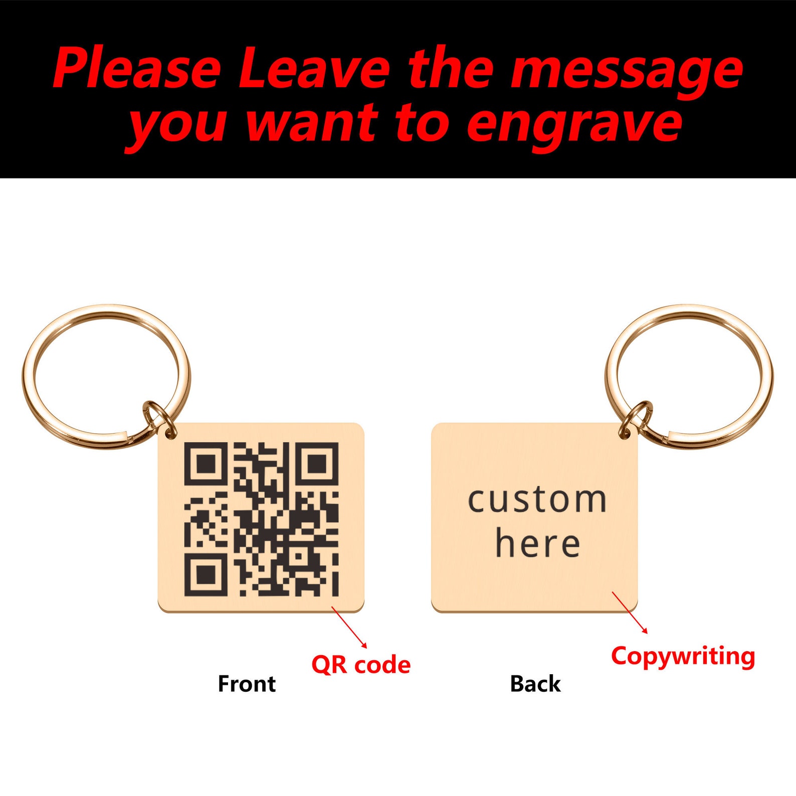 Personalized QR Code Keychain Custom Code Keychain Engraved - Etsy
