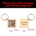 Personalized QR Code Keychain, Custom Code Keychain, Engraved Music ...