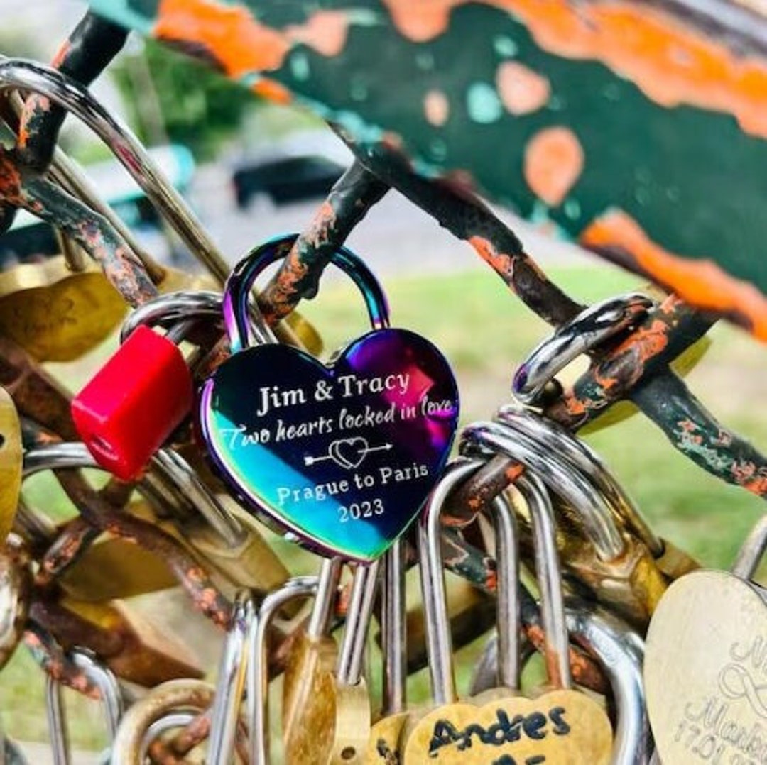 Padlock Personalize, Engraved Lock, Custom Love Lock, Anniversary Gifts ...