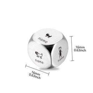 Custom Your Engraved Family Dice, Christmas Gift Idea, Father's Day ...