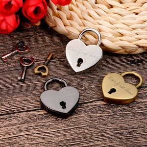 Personalised Padlock Wedding Annivesary Gift Present Love Lock Custom ...
