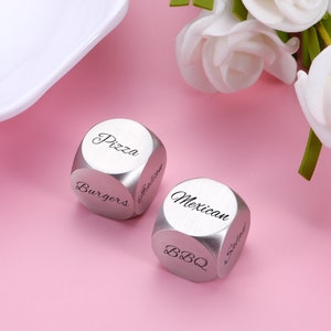 Personalized Food Dice / Custom Engraved Dice / Custom Movie Dice Date ...