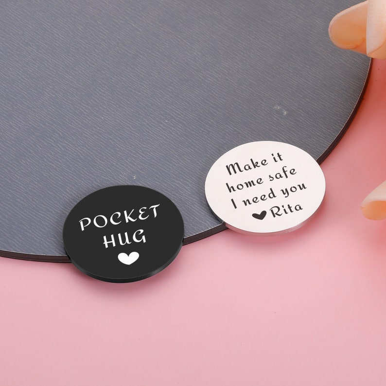 Personalized Pocket Coin, Custom Engraved Coin on Both Sides -love ...