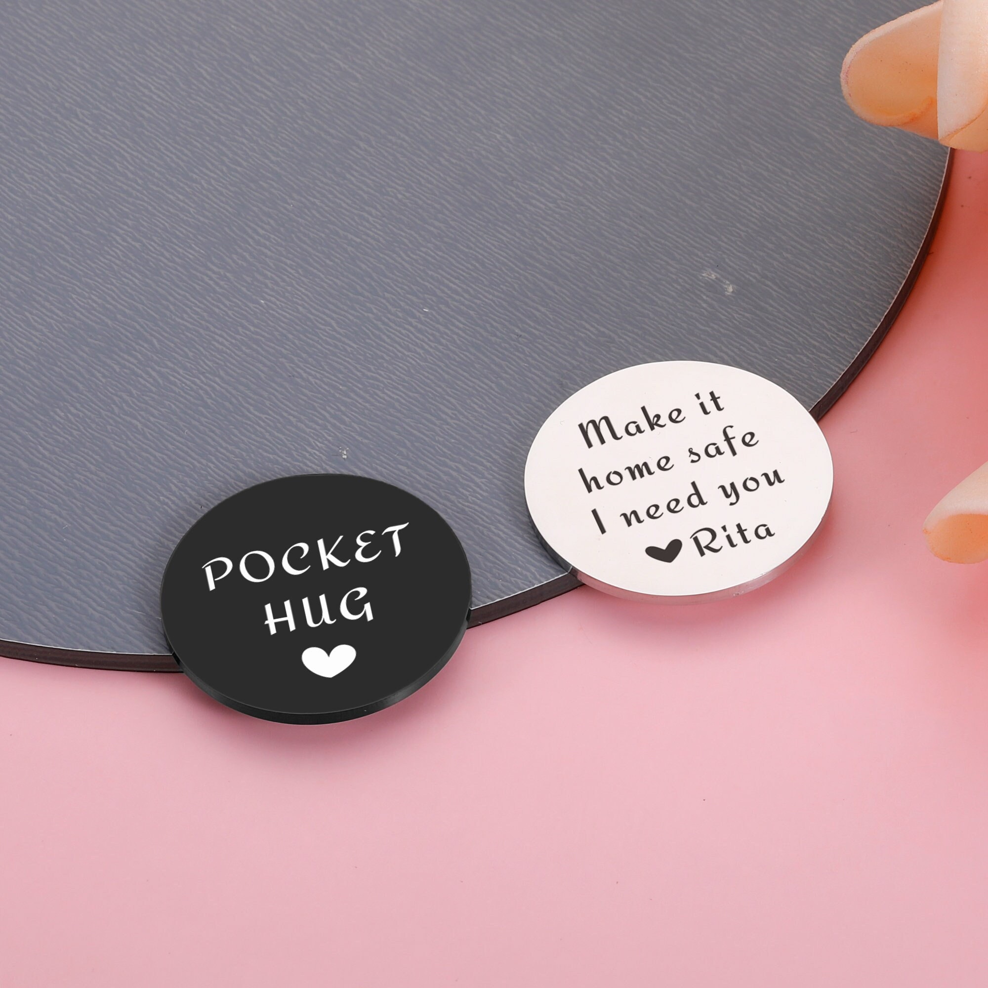 Personalized Pocket Coin, Custom Engraved Coin on Both Sides -love ...