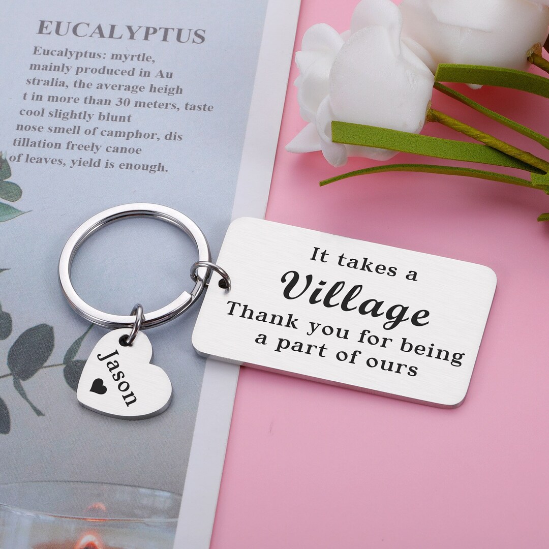 Teacher Thank You Gift, It Takes a Village, Personalised Thank You Gift ...