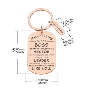 Boss Day Gifts for Women Men Office Keychain Thank You Boss Gift for ...