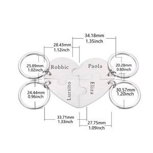 Personalized Puzzle Keychain, Keychain Personalized, Family Puzzle Keychain, Custom Gift for ...